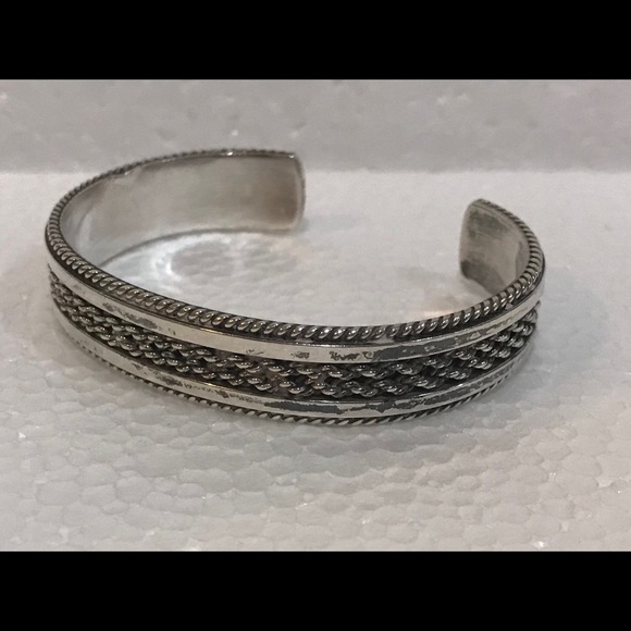 Tahe | Jewelry | Vtg Sterling Silver Tahe Native American Rope Cuff ...